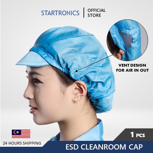 ESD Cap cleanroom cap food industries topi hat visor cap dust free ...