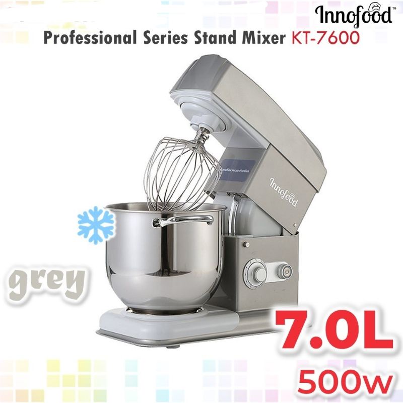 INNOFOOD 2kg Dough Professional Series Stand Mixer KT-7600 - Grey (7.0L ...