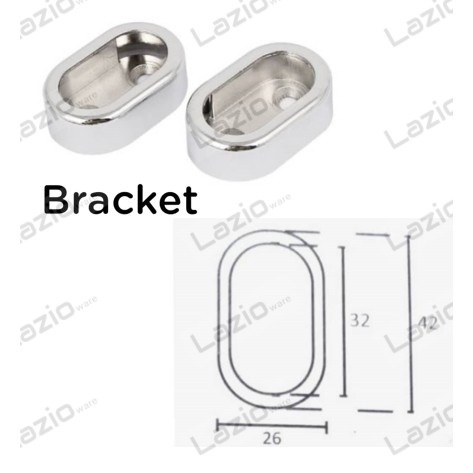 Cabinet Oval pipe tube Wall Mounted Bracket | Shopee Malaysia