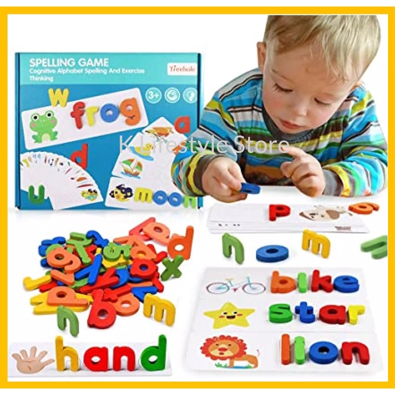 Spelling Word alphabet Games Early Learning Education Toy Children's ...