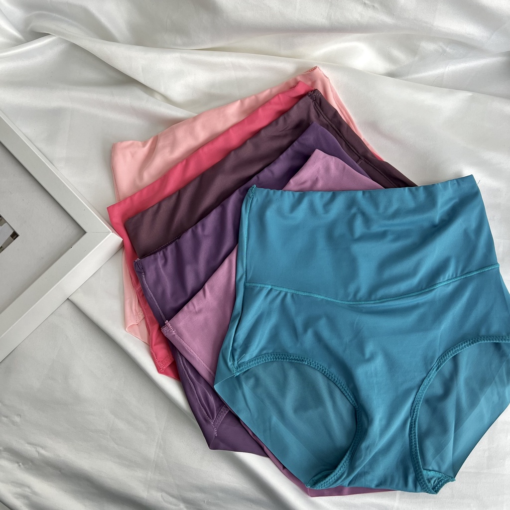 women silk high waist plus size underwear ladies seamless panties ...