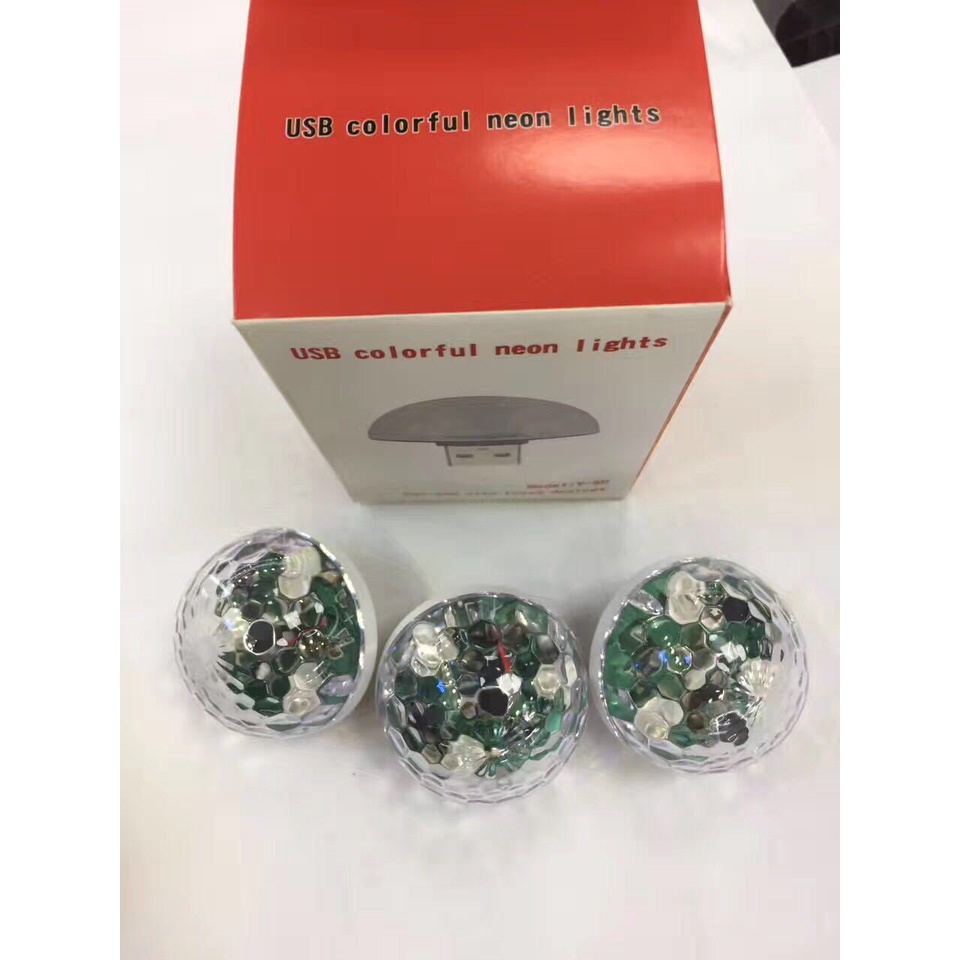 Mini USB direct plug in colorful neon light LED flashing stage light ...