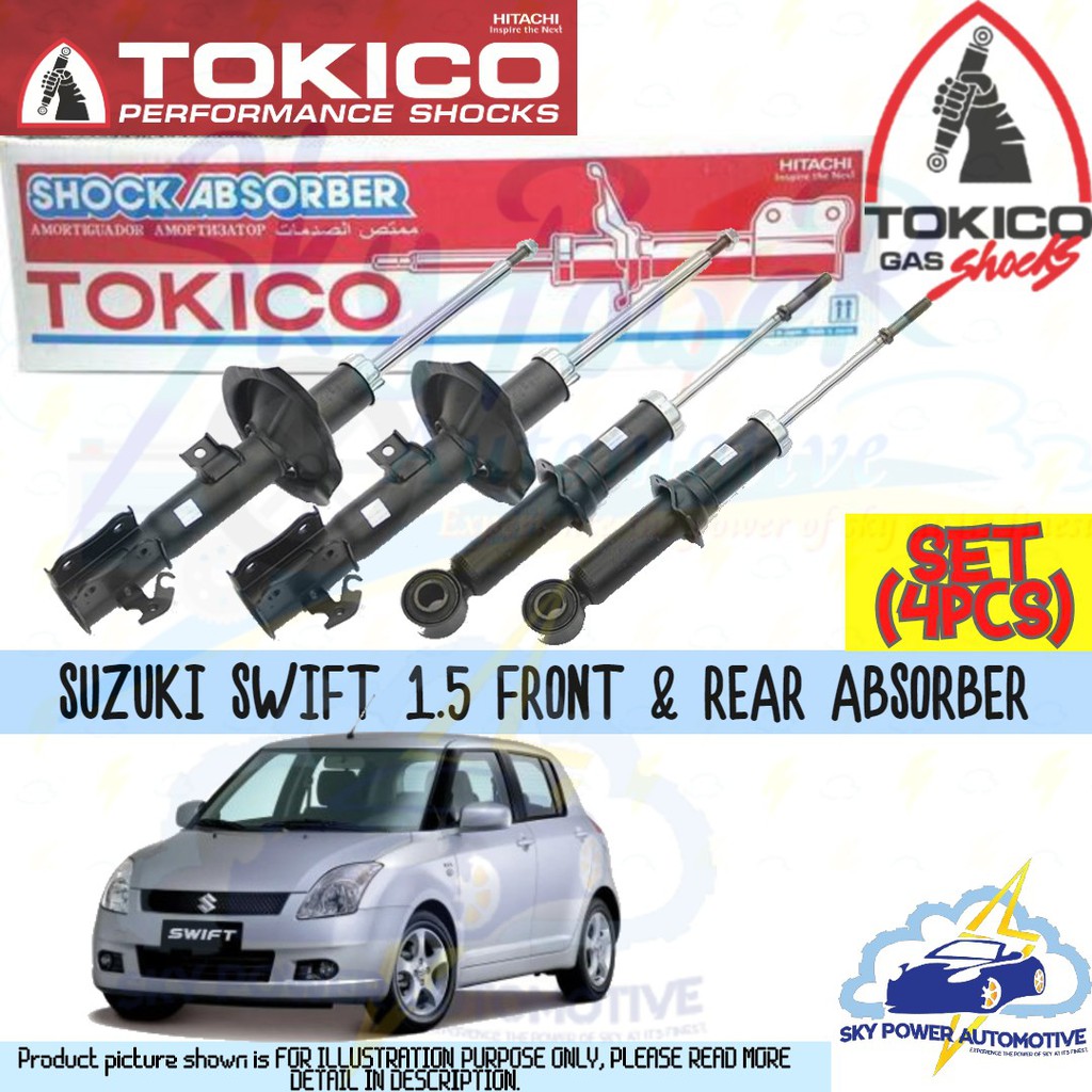 SUZUKI SWIFT 1.5 (2005-2010) TOKICO (TKC) SHOCK ABSORBER (FRONT 2PCS ...