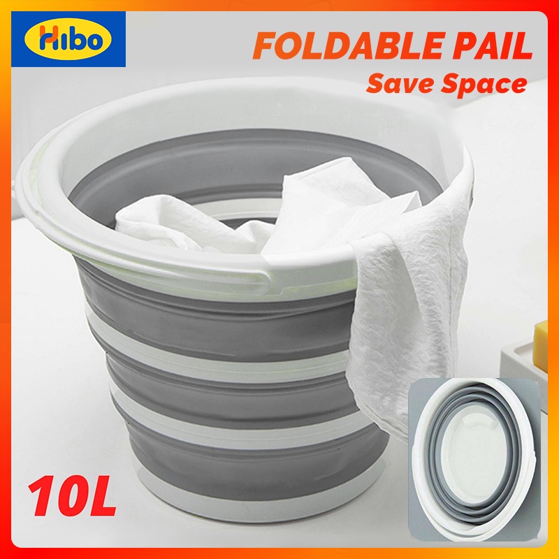 Foldable Bucket baldi lipat Portable Collapsible Folding Pail Car ...