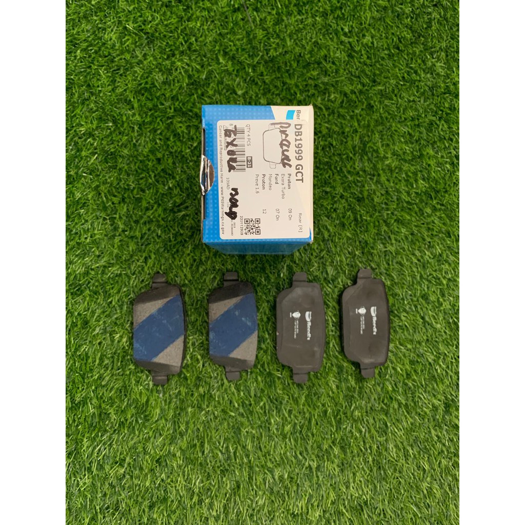 BENDIX REAR BRAKE PAD PROTON EXORA BOLD PREVE SUPRIMA (DB1999GCT ...