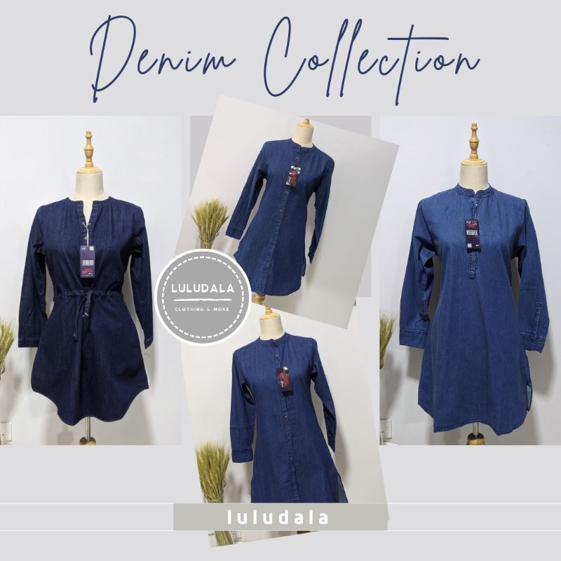 Blouse Denim Muslimah | Blouse Muslimah| Dress Muslimah Part 2 | Shopee ...