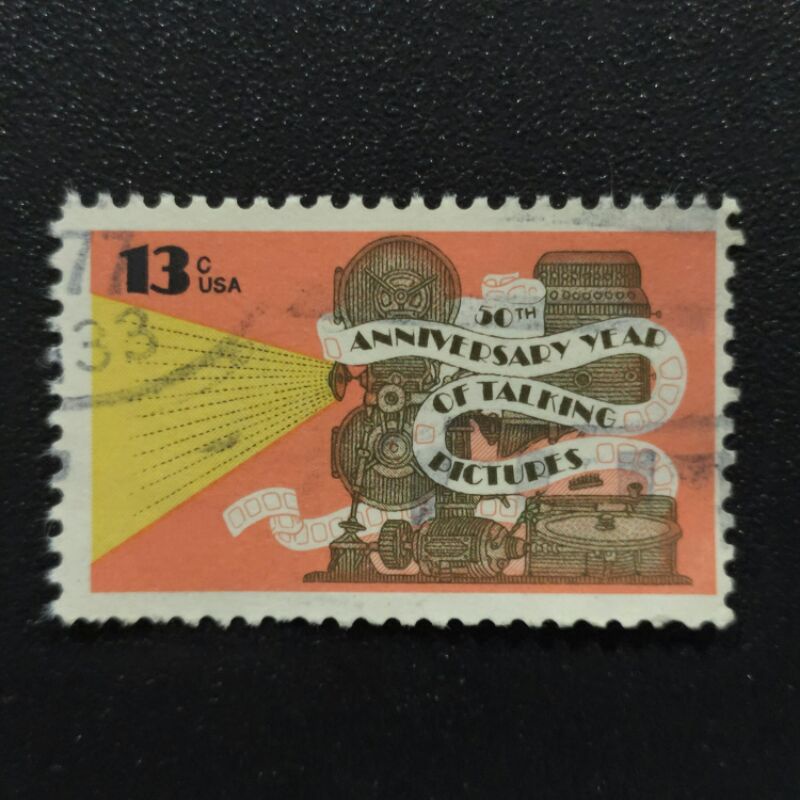1977 Stamp USA-Complete Used Stamp-13c-50th Anniversary of Talking ...
