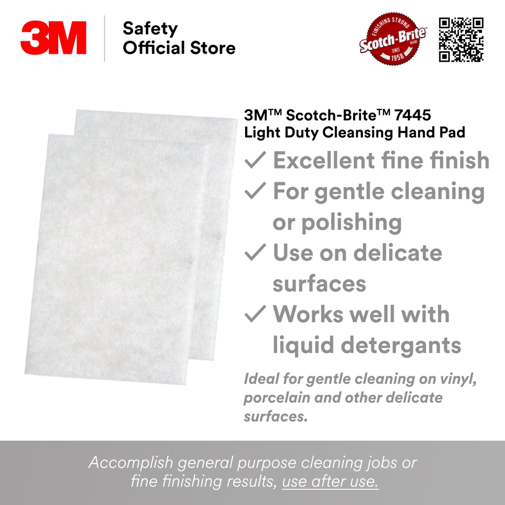 3M™ 7445 7445B Scotch Brite Light Cleansing Hand Pad/ Woodworking ...
