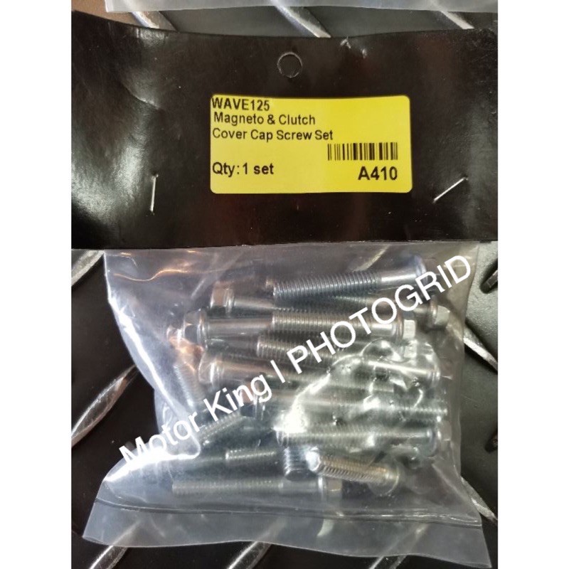 Magnet Cover & Clutch Cover Screw Skru Set Bolt Honda Wave 125 Wave125 OEM Casing Mangkuk ...