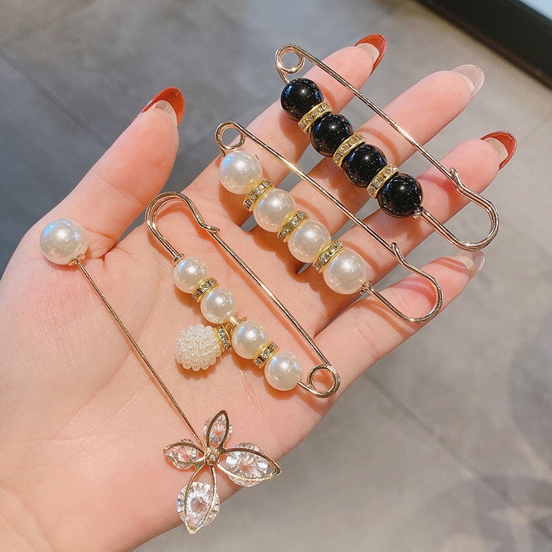 AIDA Jeans Buckle Needle Metal Button Pant Artifact Lock Pearl Women ...