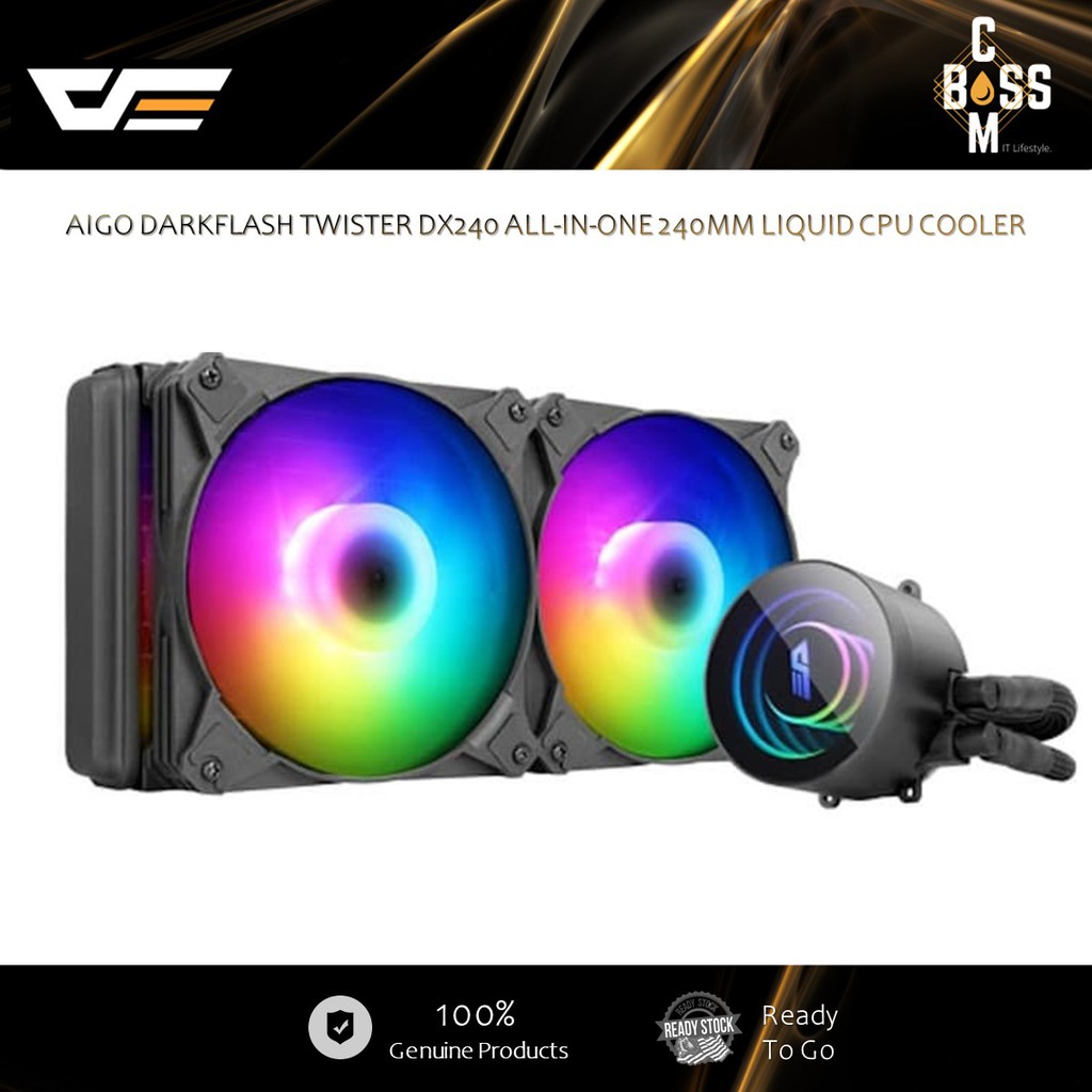 *ORIGINAL* AIGO DARKFLASH TWISTER DX240 ALL-IN-ONE 240MM LIQUID CPU ...