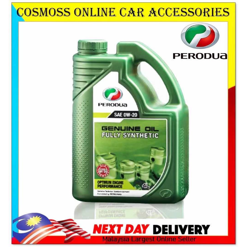 Perodua engine oil 0w20 Fully Synthetic (4L) | Shopee Malaysia