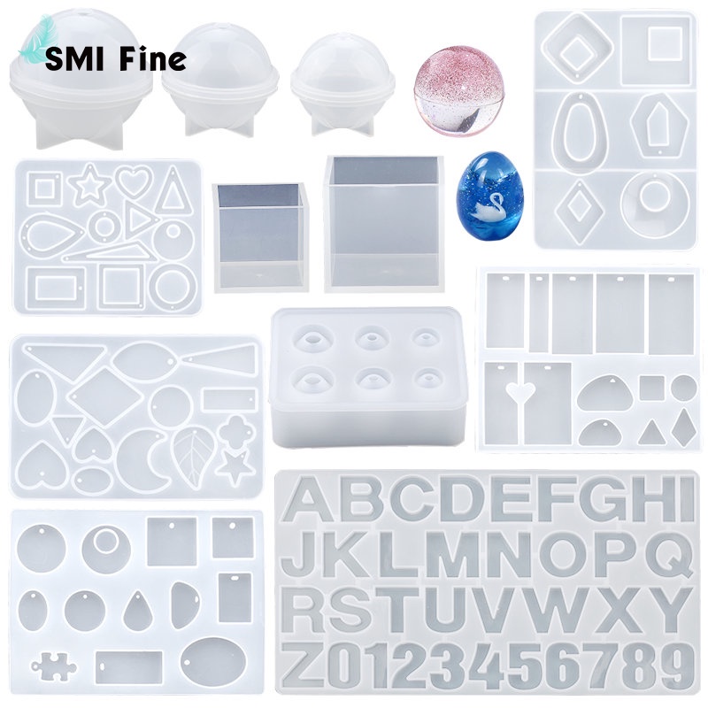 Epoxy Resin Mold Ball Earring Arabic Letters Molds for Jewelry Making ...