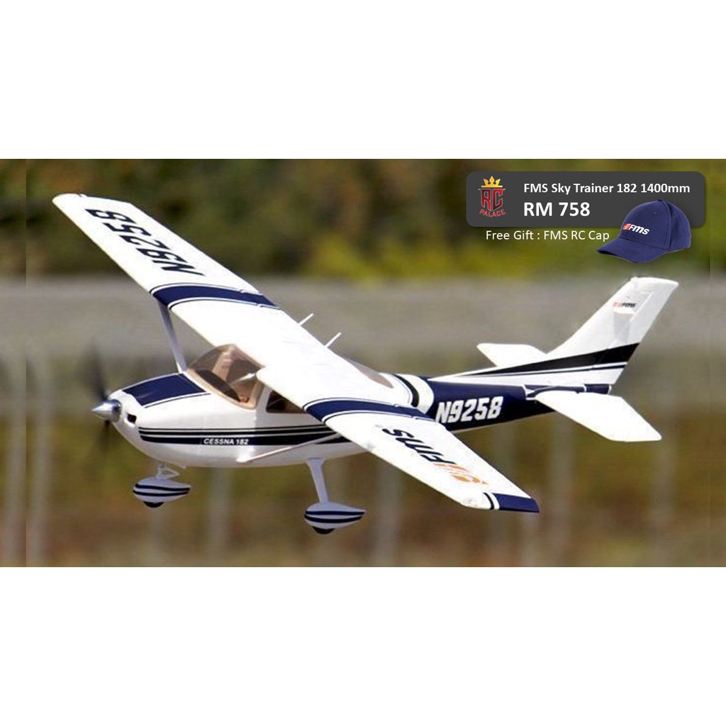 FMS Sky Trainer 182 1400mm with Reflex V2 Scale RC Plane Model | Shopee ...