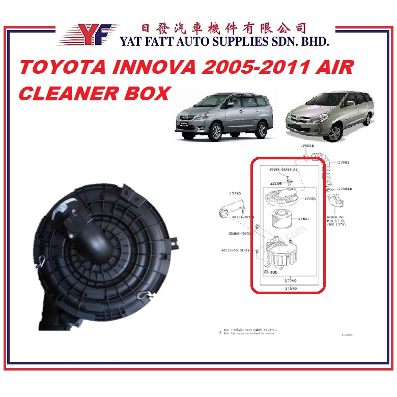 TOYOTA INNOVA 2005-2011 AIR CLEANER BOX | Shopee Malaysia