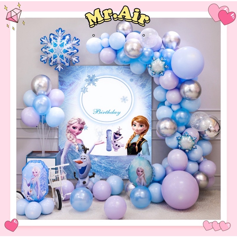 Frozen Set Frozen Princess Elsa Theme Happy Birthday Balloon Decoration ...