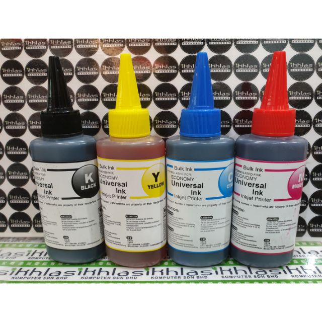 Universal Refill ink 100ml BK+C+M+Y | Shopee Malaysia