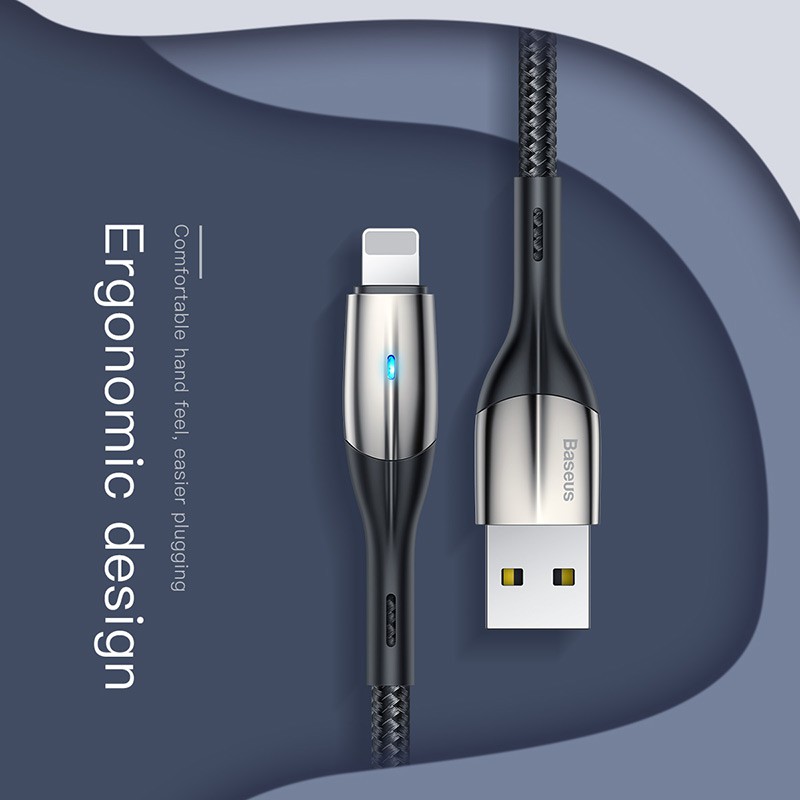 Baseus 1m 2.4A Horizontal Data Cable (With An Indicator Lamp) USB ...