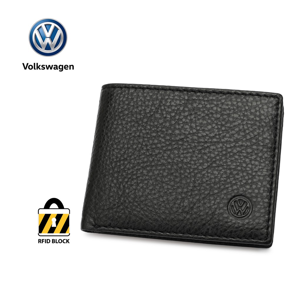 Volkswagen Genuine Leather RFID Bi-Fold Wallet - Black VWW 127-5 ...