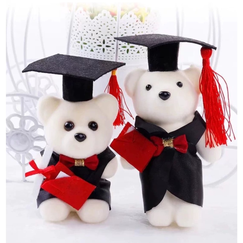 Graduation Bear 9CM 10CM 11CM 12CM 10CM / Patung Hiasan Konvo Murah ...