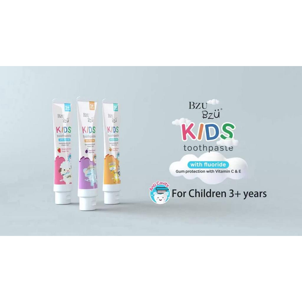 BZU BZU Kids Toothpaste Bundle Deal - Strawberry/Grape/Orange (50g ...