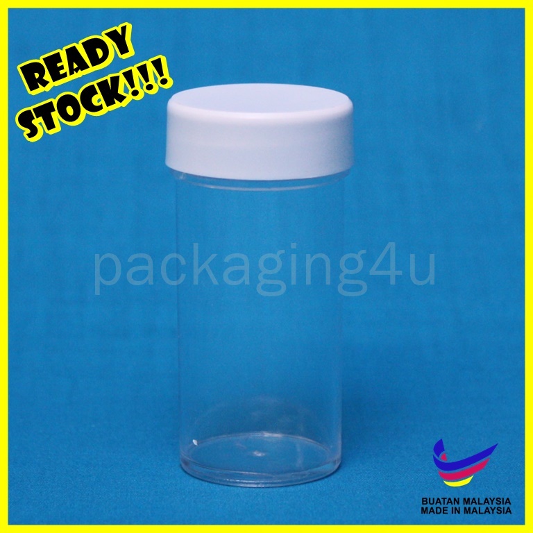 30 g -1 oz Pill box (70 pcs) Clear/Amber Botol Ubat kosong/Bekas Kapsul ...