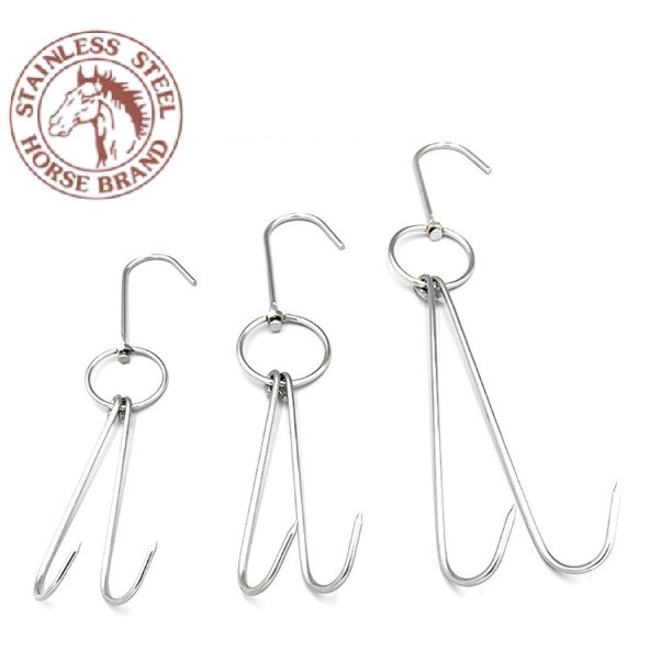 HORSE Brand Stainless Steel Meat Hook 3 Head Meat Hook / Besi Gantung ...