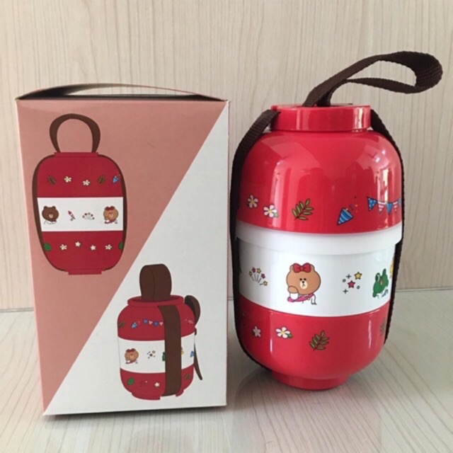 🛍🛒 LINE Friends 3-tier meal box collection set | Shopee Malaysia