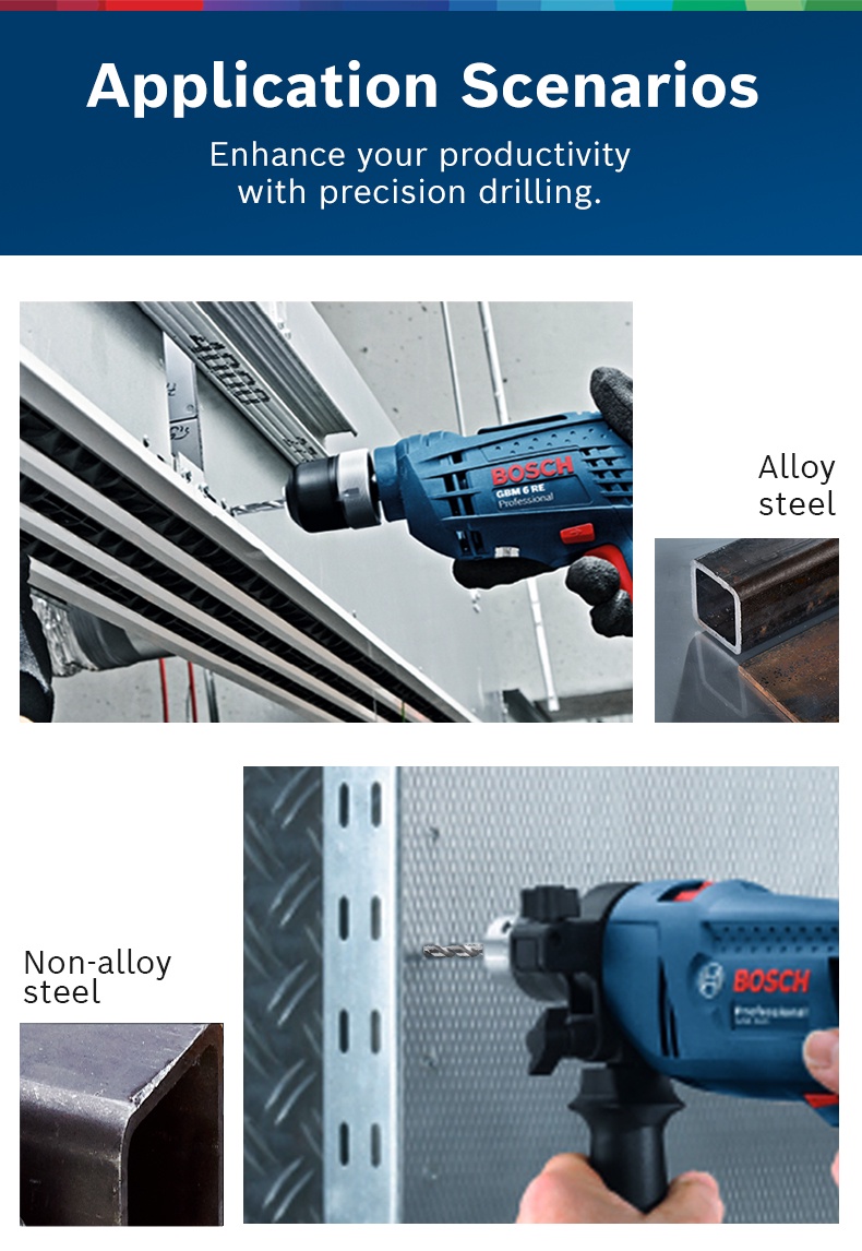 Bosch 1 pcs 8mm - 14mm HSS-G Metal Drill Bit / HSS Twist Drill Bit Ground For Rotary Drills ...