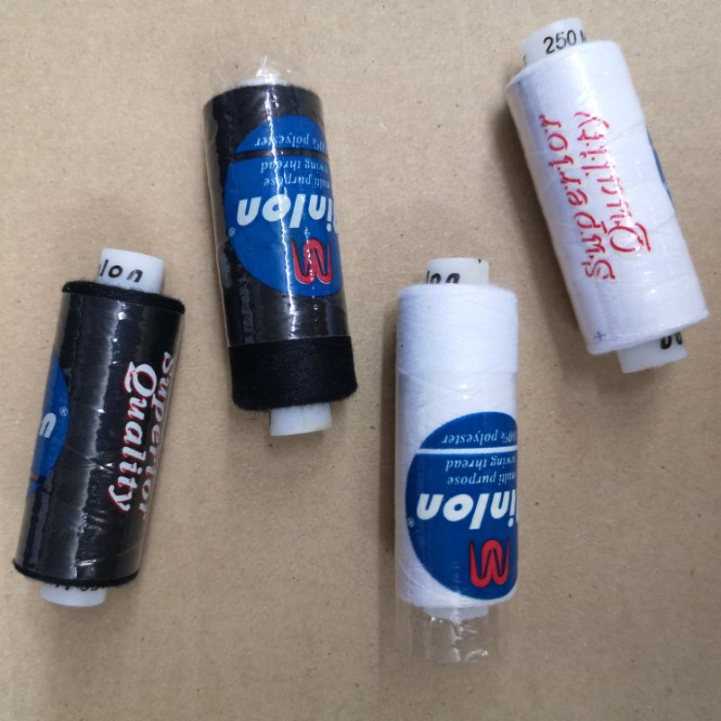 Minlon Multi Purpose Sewing Thread (Benang Jahit) Black&White | Shopee ...
