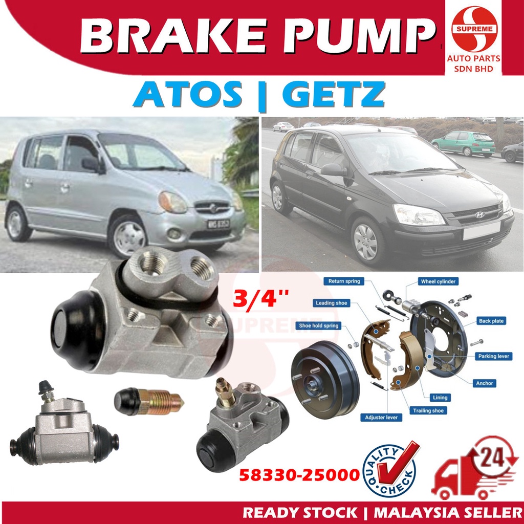S2U Rear Wheel Brake Pump Hyundai Atos Getz Elentra Cylinder Hydraulic ...