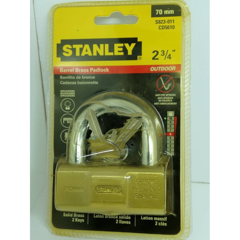 Stanley Original 70mm Padlock (clear stock) | Shopee Malaysia