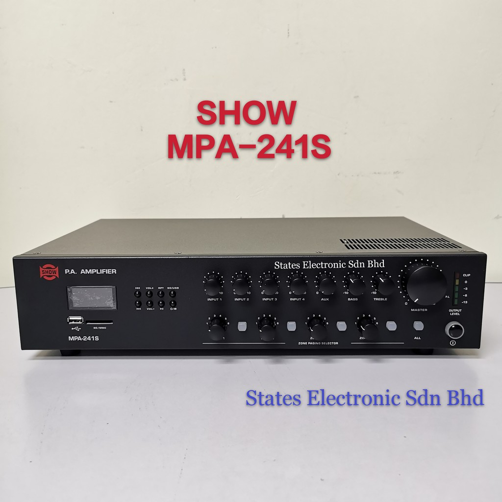 SHOW MPA-241S Multiplex Public Address (PA) Amplifier 240W | Shopee ...