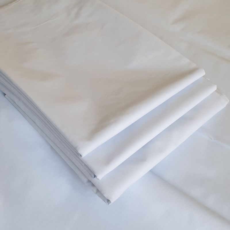 Kain Cotton Putih White Cloth Fabric Plain Kosong Ready Stock | Shopee ...