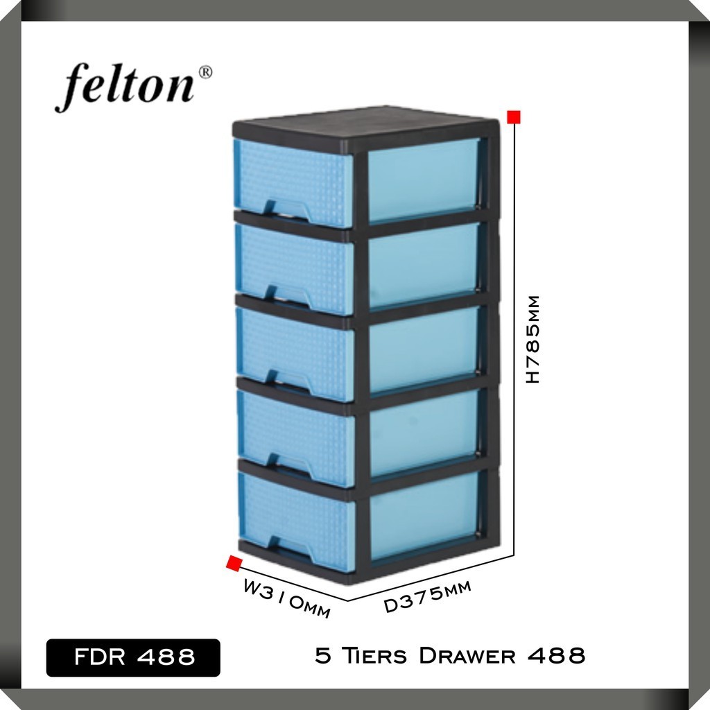 5 Tier Drawers Plastic Cabinet / Storage Cabinet / Plastic Drawer ...