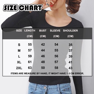 McJoden - SHIGA Women Long Sleeve T-Shirt Top Inner Wear Baju Perempuan ...