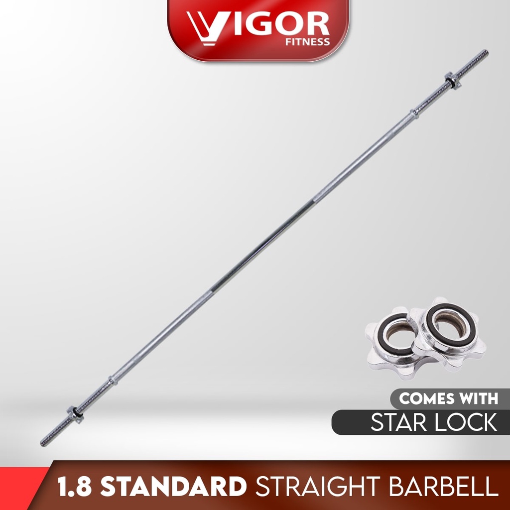 Vigor Fitness Standard Straight Barbell (1.8m) / Vigor Fitness Standard ...
