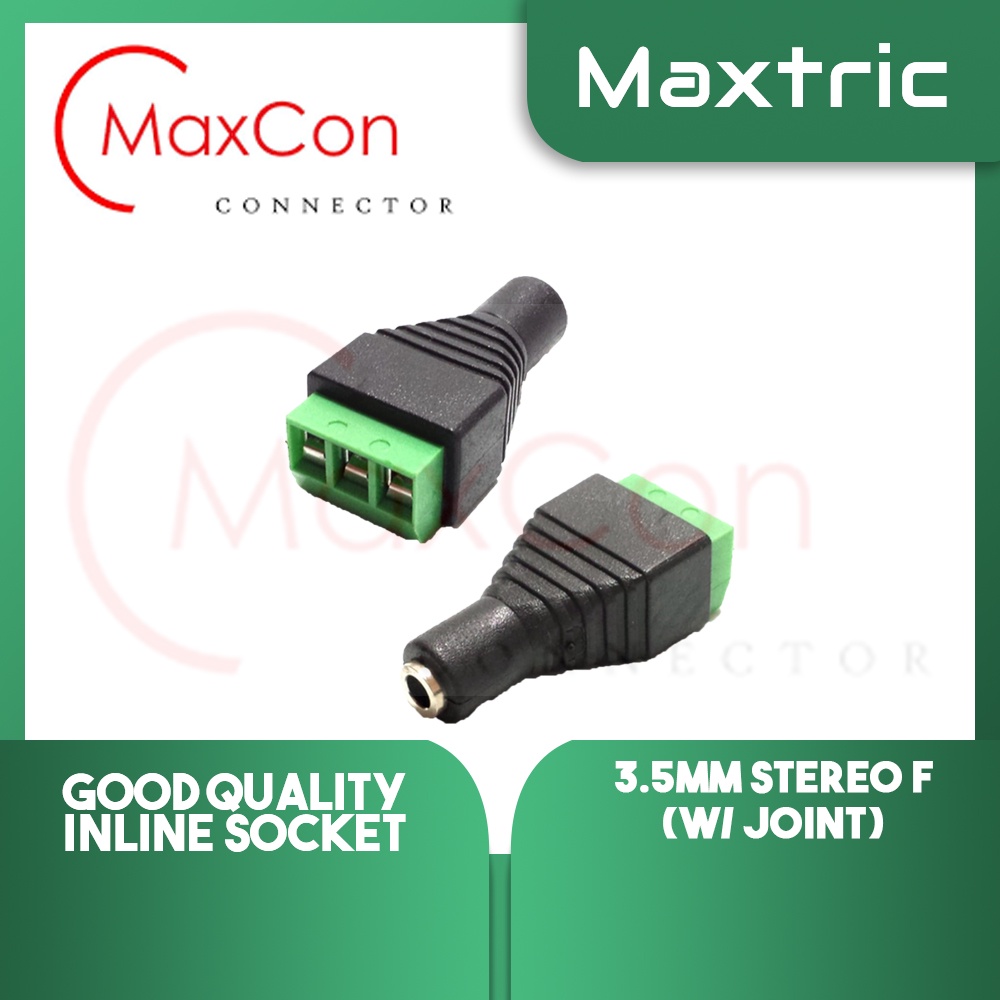 Maxcon 3.5MM STEREO FEMALE INLINE SOCKET w/ Joint - EJ-074 | Shopee Malaysia