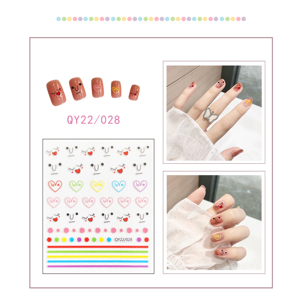 Latest model Nail Stickers ins wind Korean bear cute cartoon Nail ...