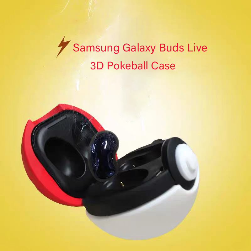 3D Cartoon Pokeball Case for Samsung Galaxy Buds Live & Buds FE Case ...
