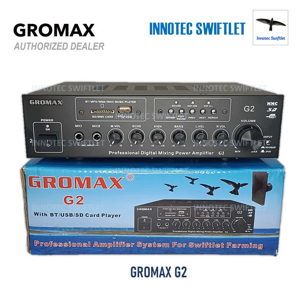 Gromax G2 Professional Amplifier for Swiftlet Farming 专业高清引燕播音扩音器 ...