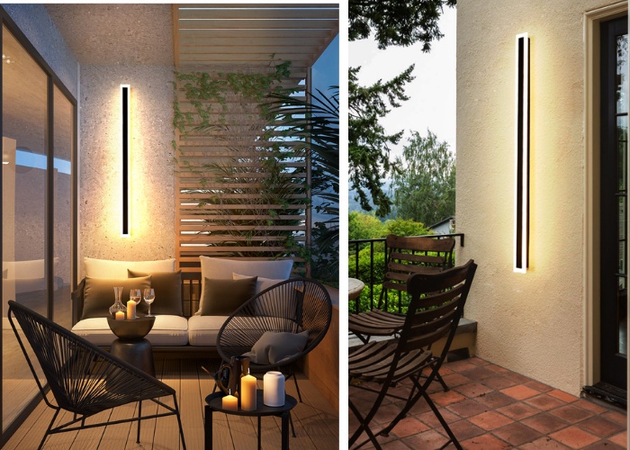 LED Long Wall Light Weatherproof Modern Lights Outdoor Corridor Porch ...