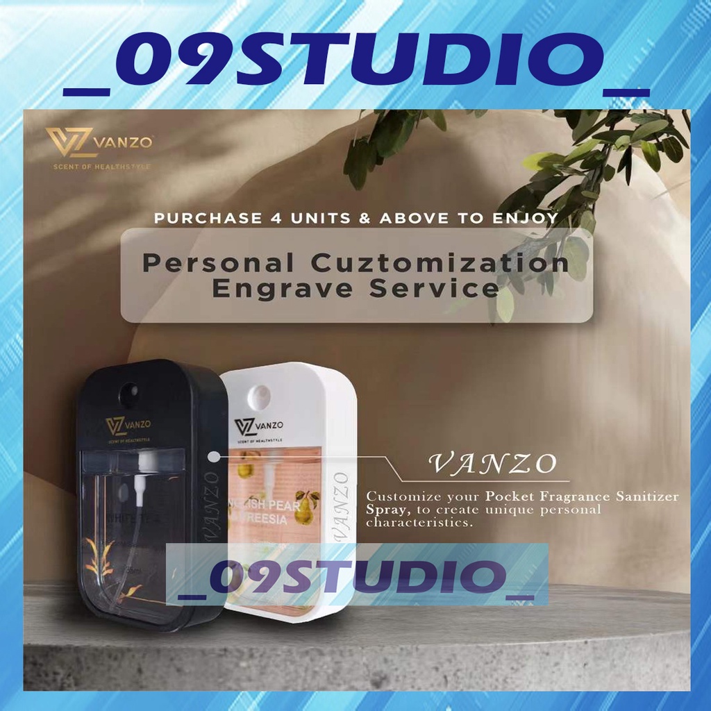 NEW Vanzo Pocket Fragrance Sanitizer Spray White Tea English Pear ...