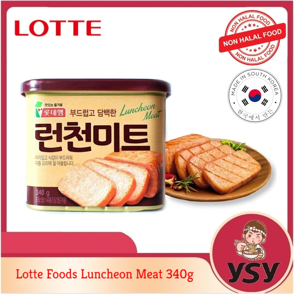 EXP 8/2026 KOREA Lotte Foods Luncheon Meat (韩国)乐天午餐肉 [NON HALAL ...