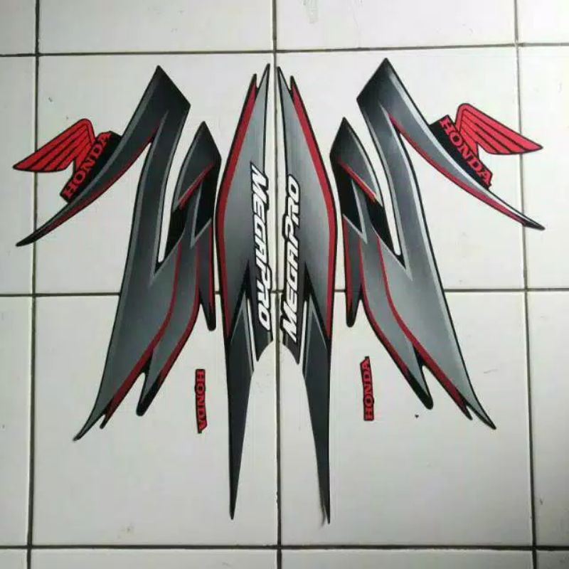 Standard striping Of The Original honda mega pro 2008 sticker | Shopee ...