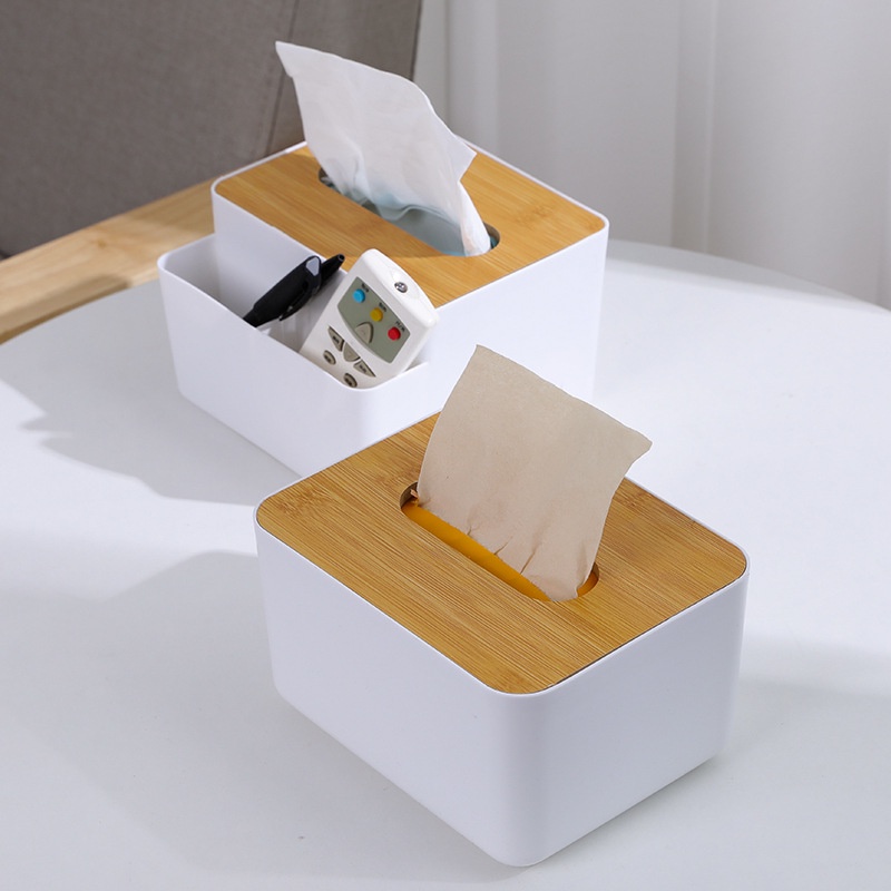 Tissue Box Wood Muji Style Room Tissue Storage Remote Control Handphone ...