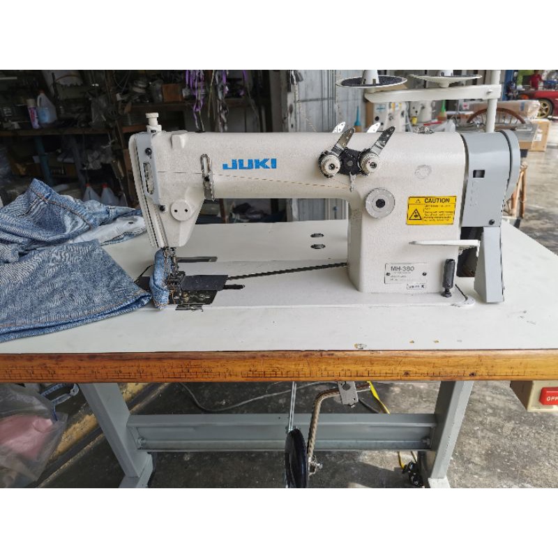 Used Juki MH-380 sewing machine(Japan) /jahit rantai bawah kaki jeans ...