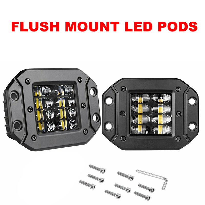 Super bright 5inch 40W 6000K Flush Mount LED Work Light Bar for Car ...