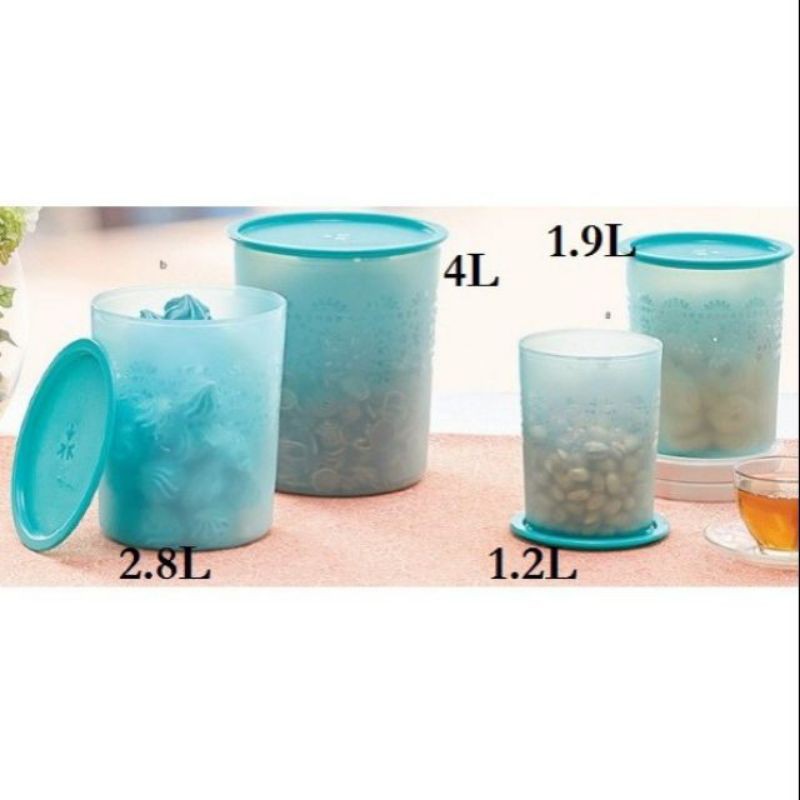 TUPPERWARE Mosaic One Touch Canister OT Balang Biskut Raya | Shopee Malaysia