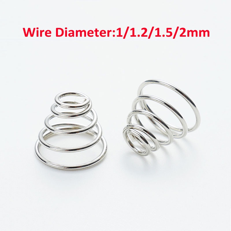 1Pcs Wire 1mm-2mm Tower Spring 304 Stainless Steel Conical Compression ...